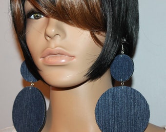 Blue Jean Earrings | Etsy