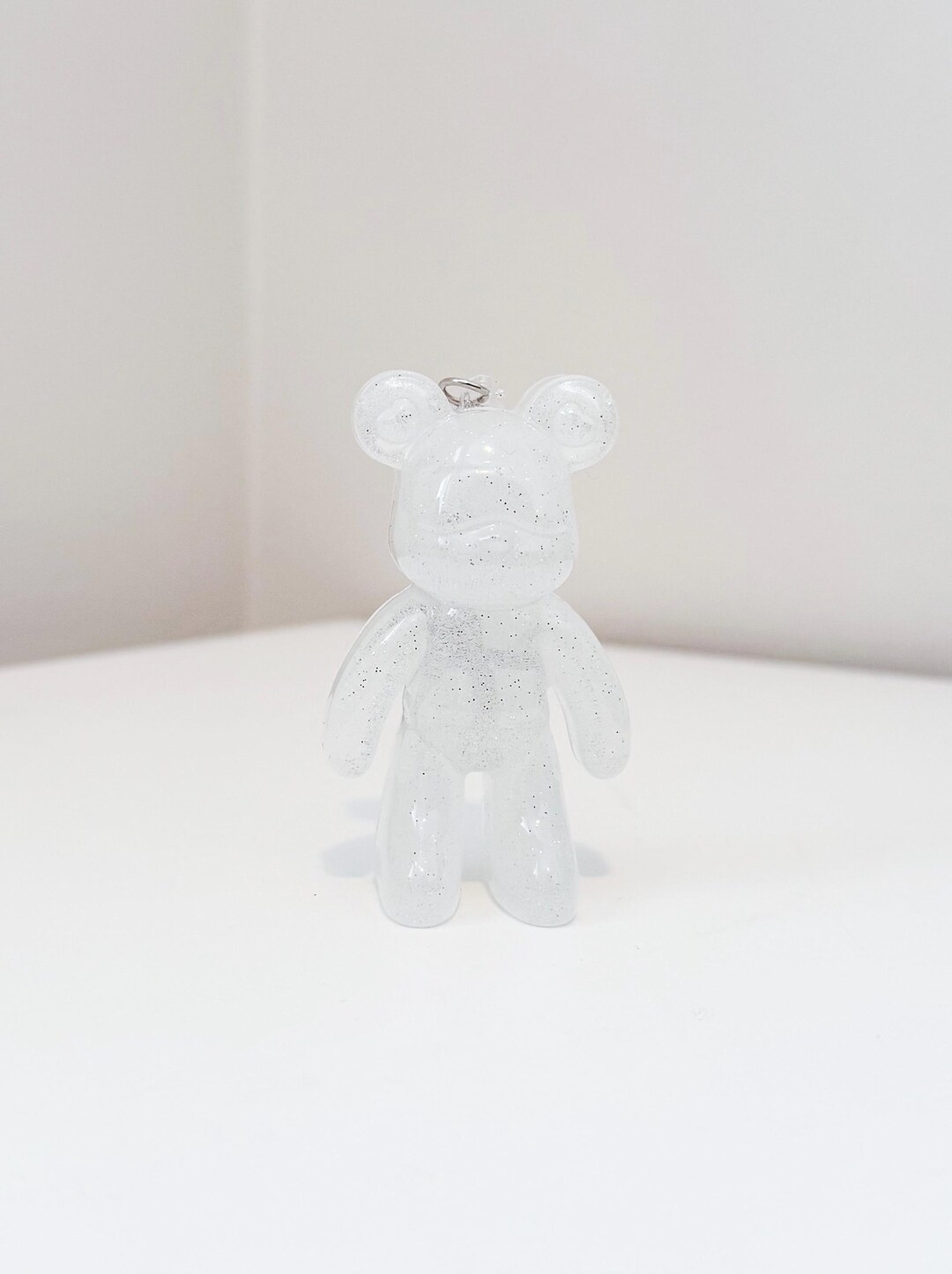 BEAR KEYCHAIN Key Ring With Silver Metal Clip Key Ring, Keychain ...