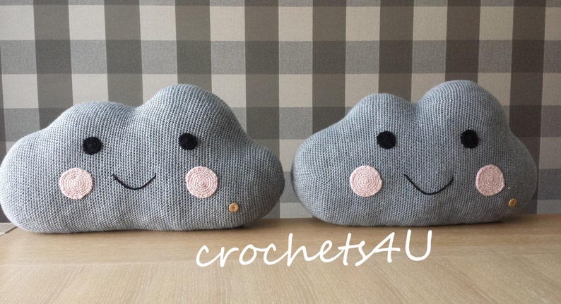 Cloud Cushion Pattern - Unique Crochet Cloud Pillow for Baby Room, DIY ...