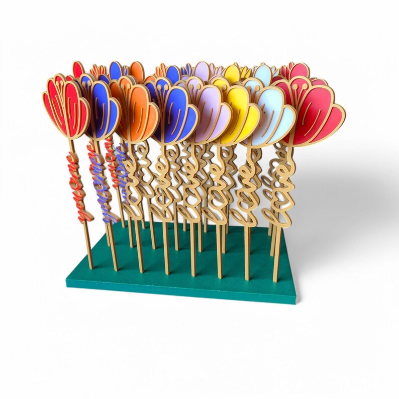Flower With “mum” in the Stem (with Stand) – STL Files – Commercial ...