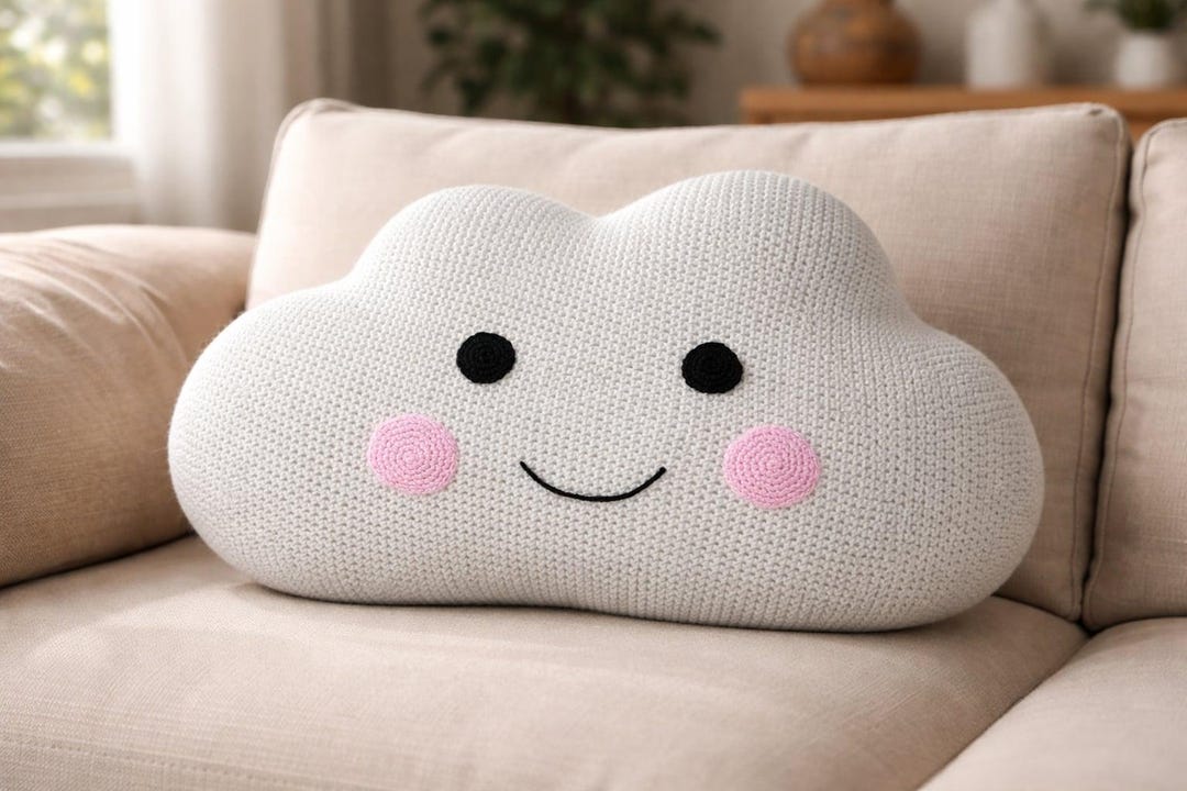 Cloud Cushion Pattern - Unique Crochet Cloud Pillow for Baby Room, DIY ...