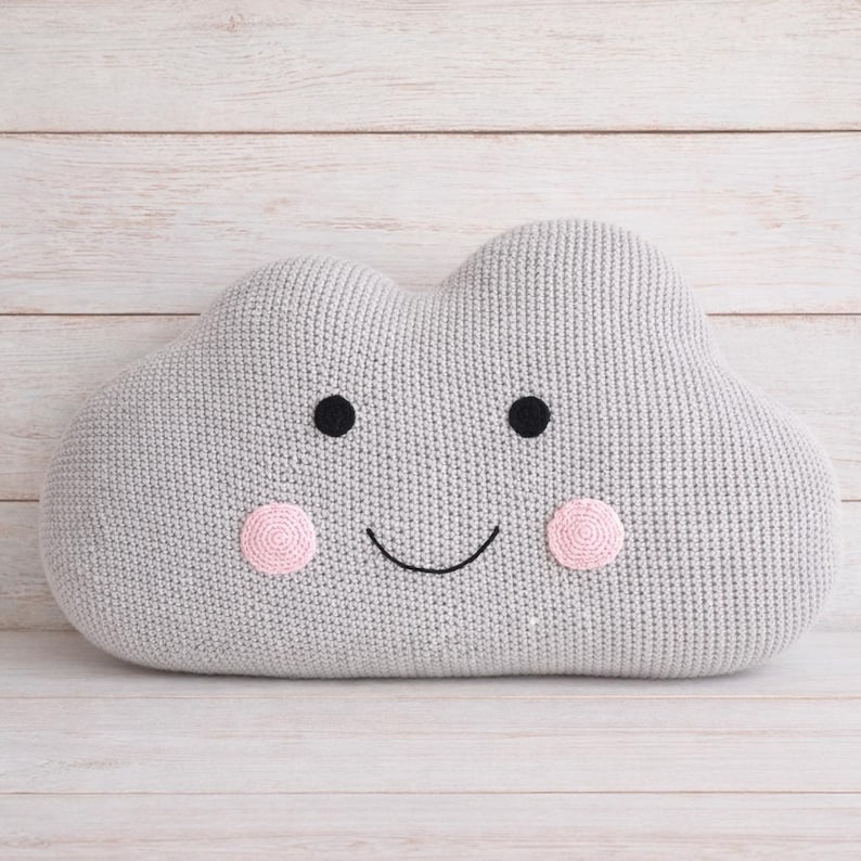 Cloud Cushion Pattern - Unique Crochet Cloud Pillow for Baby Room, DIY ...
