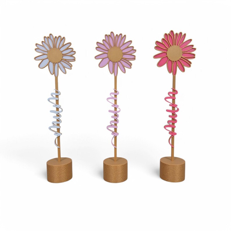 Flower With “mum” in the Stem (with Stand) – STL Files – Commercial ...