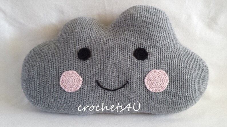 Cloud Cushion Pattern - Unique Crochet Cloud Pillow for Baby Room, DIY ...
