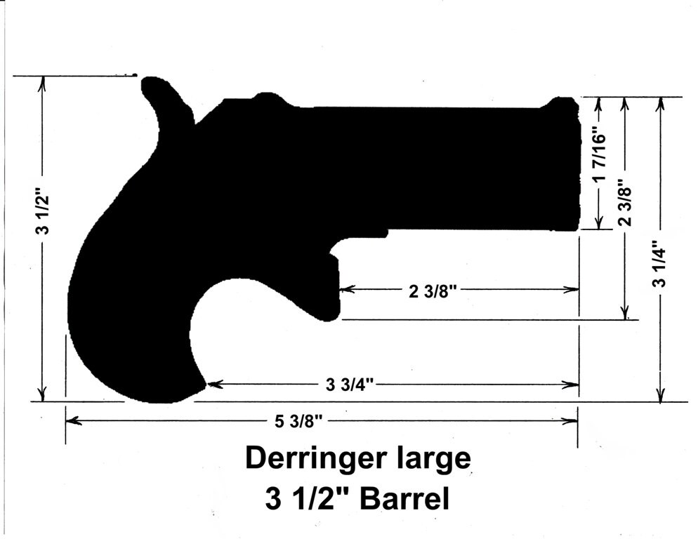 Large Derringer 3.5" Barrel Printable Holster Pattern - Etsy