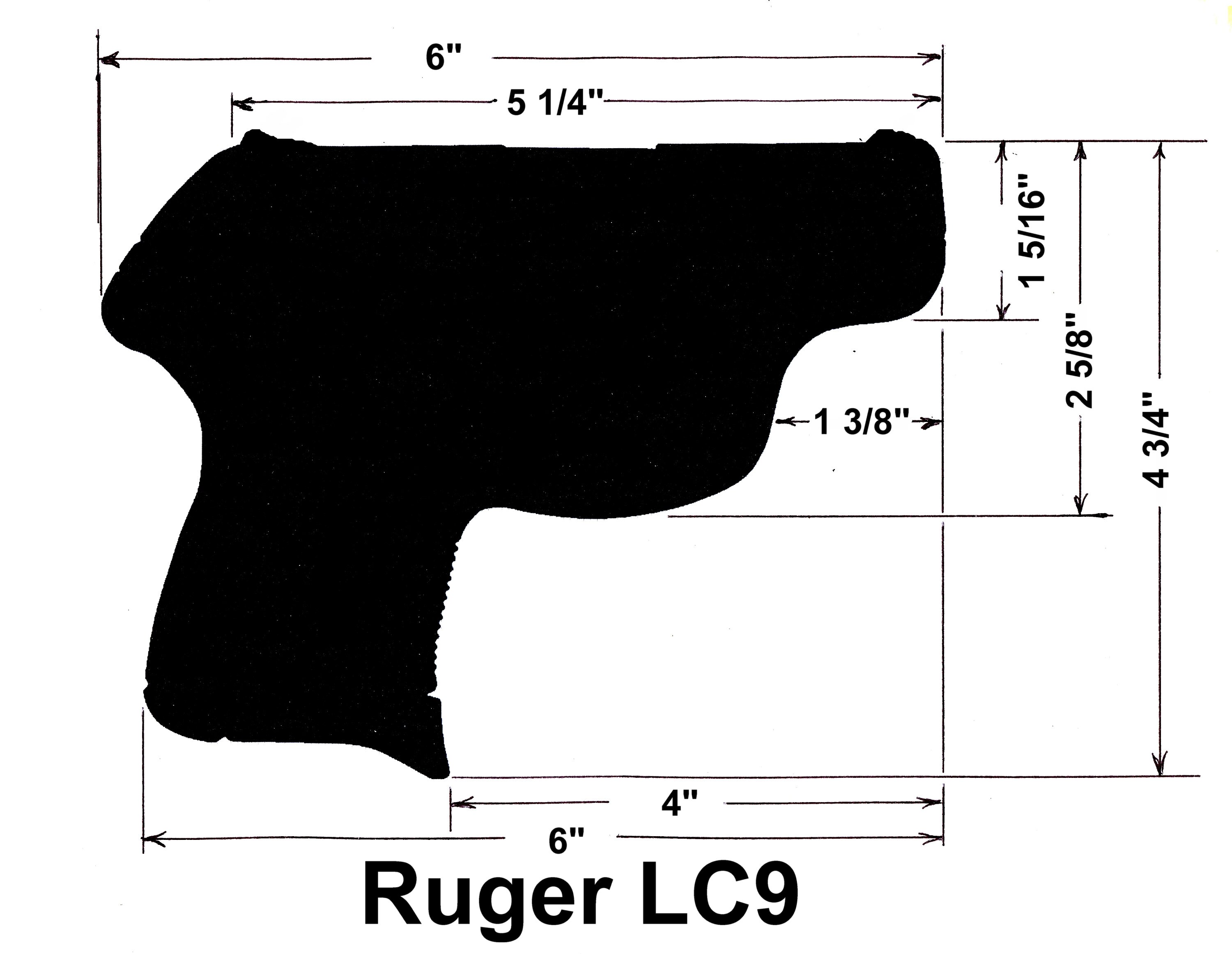 Printable Back up Holster Pattern for Ruger LC9 - Etsy