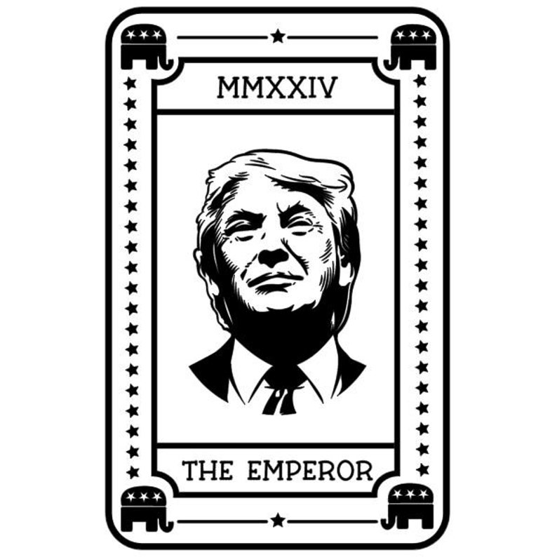 TRUMP 2024 Tarot the Emperor PNG File - Etsy