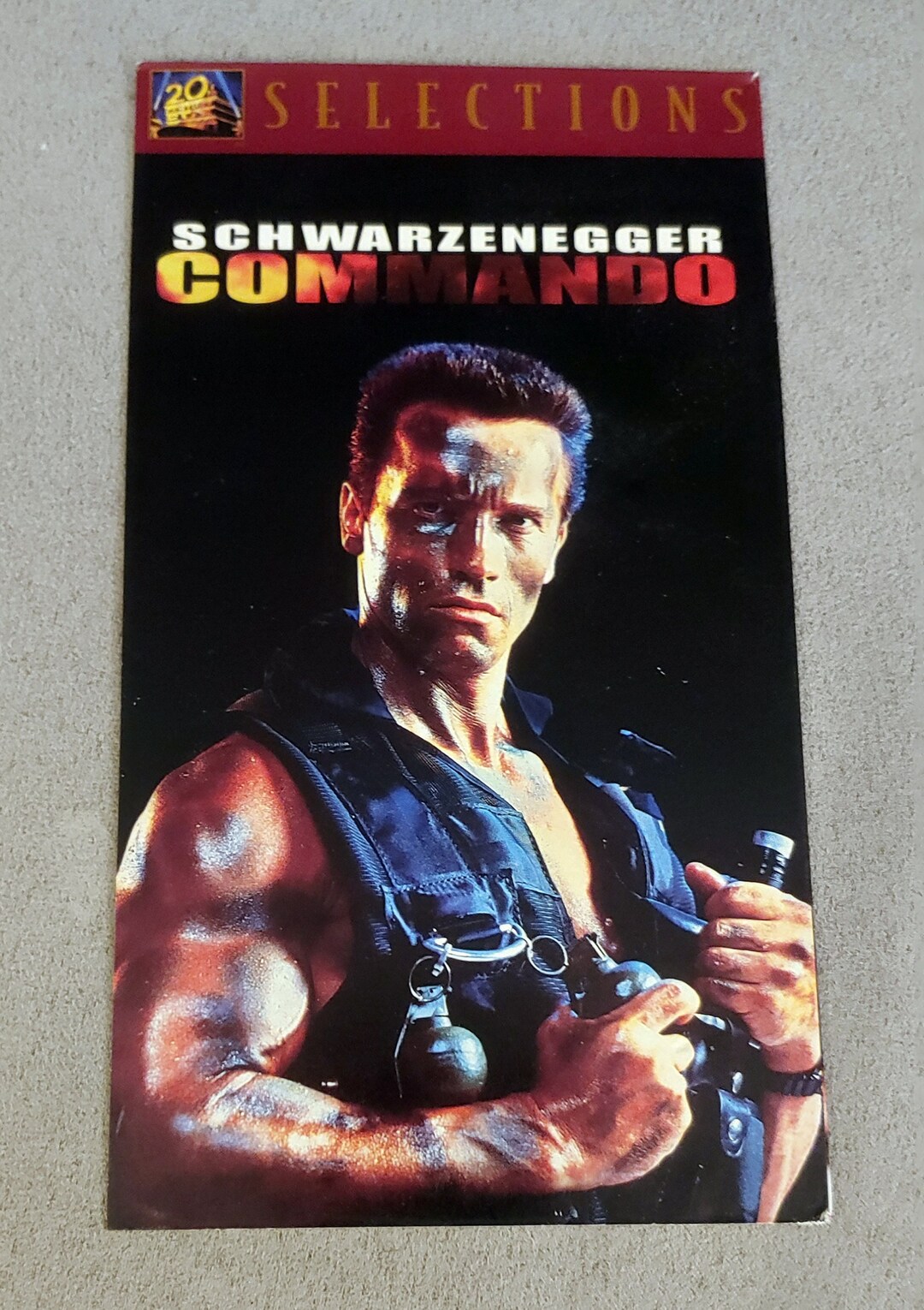 COMMANDO (1985) Repurposed Original VHS Sleeve to Unique Journal, Lined or Unlined Paper, Sketch ...
