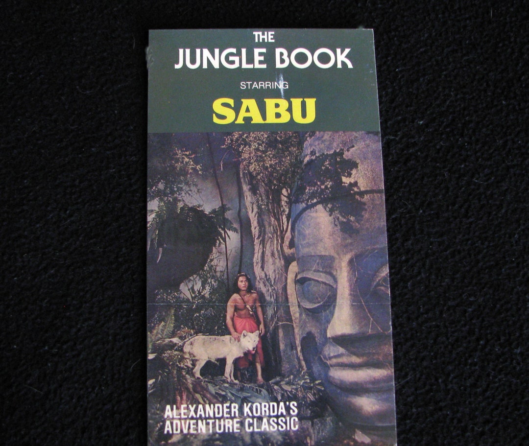 The JUNGLE BOOK SABU 1942 Repurposed Vhs Sleeve to Unique - Etsy