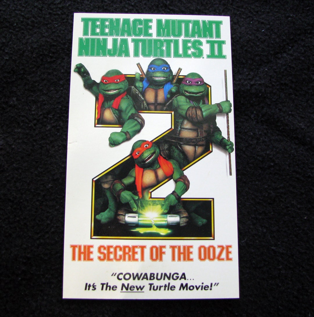 TEENAGE MUTANT Ninja Turtles II (1991) Repurposed Original Vhs Sleeve ...
