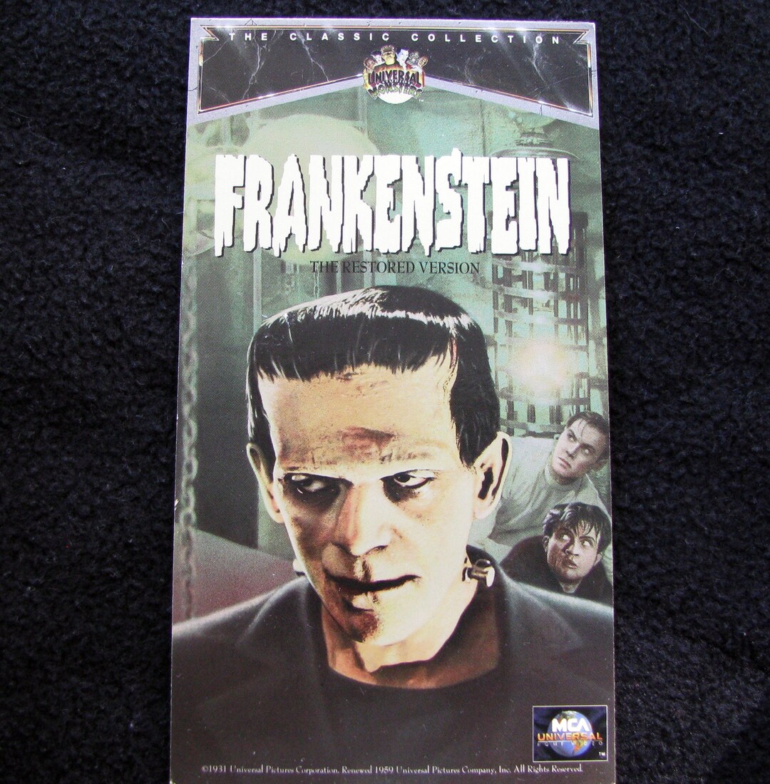 FRANKENSTEIN 1931 RARE Repurposed Original Vhs Sleeve to Unique Journal ...