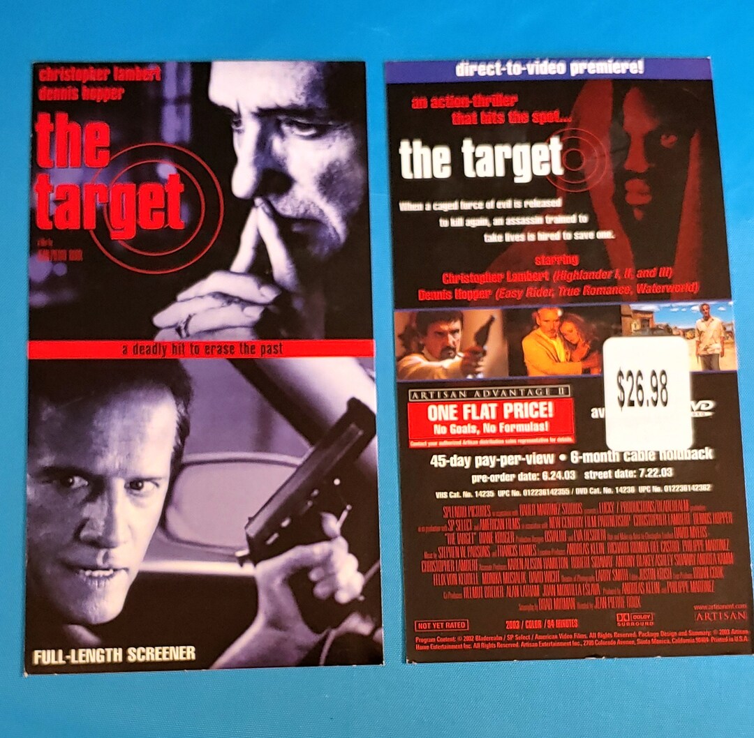 THE TARGET (2002) Repurposed Original VHS Sleeve to Unique Journal ...