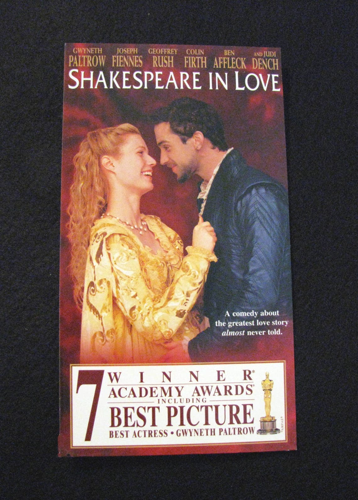 SHAKESPEARE IN LOVE 1998 Repurposed Original Vhs Sleeve to - Etsy
