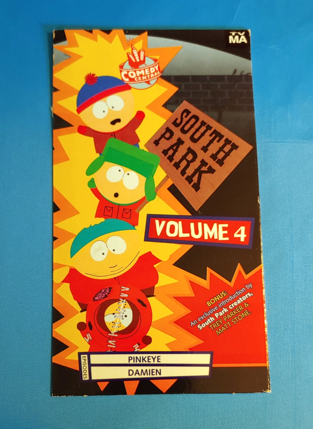 SOUTH PARK Volume 4 (1997) Repurposed Original Vhs Sleeve to Unique ...