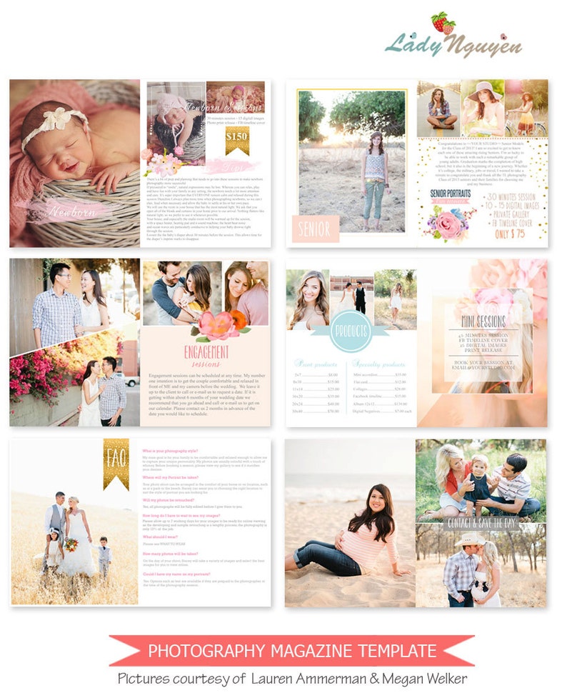 INSTANT DOWNLOAD Photography Digital Magazine Photoshop - Etsy