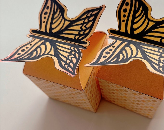 Printable ENCHANTED BUTTERFLIES Gift Box Layout, Instant Digital ...