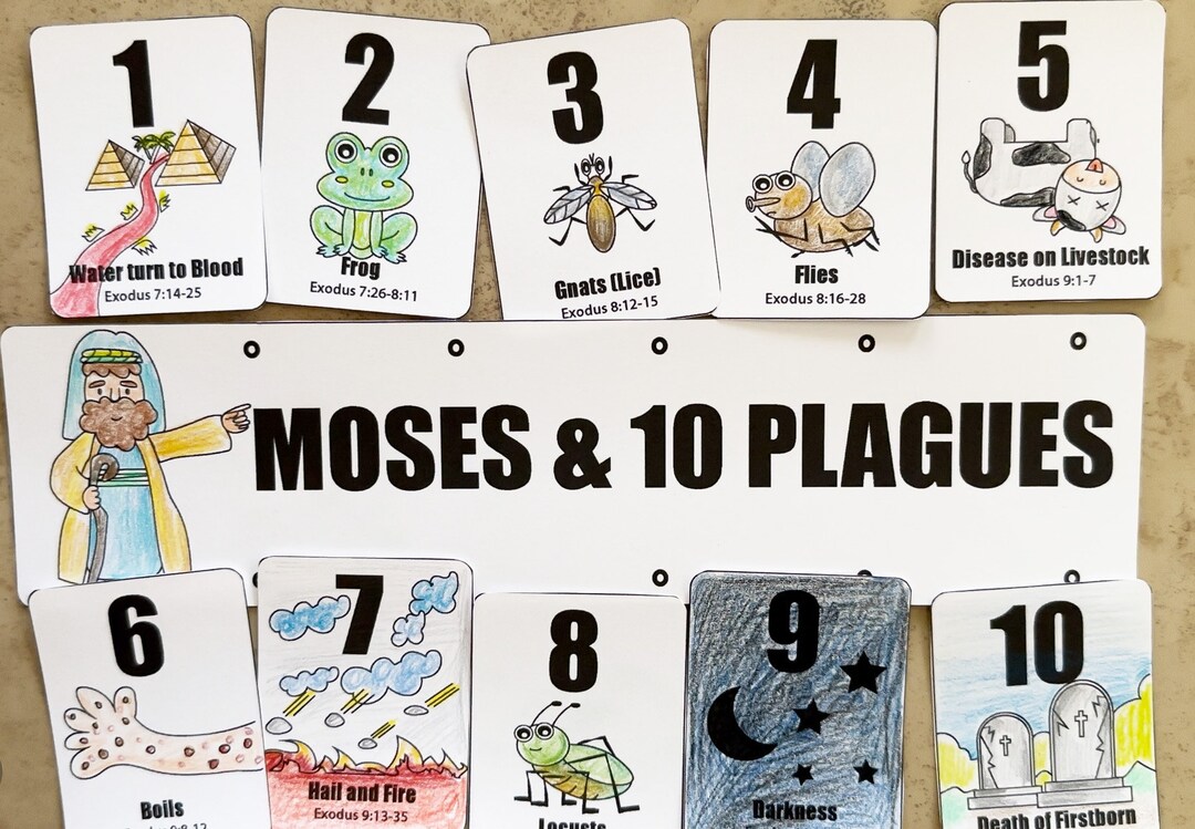 Moses 10 Plagues of Egypt - Etsy
