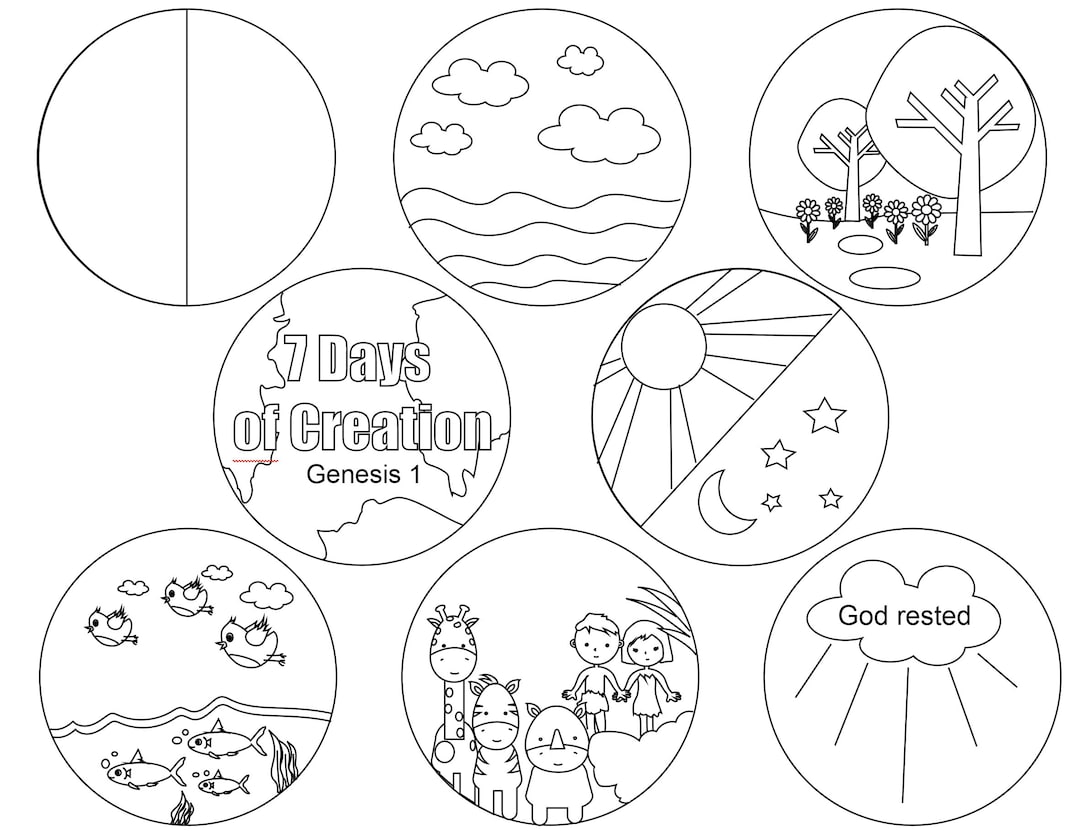 7days of Creation Bible Paper Craft - Etsy