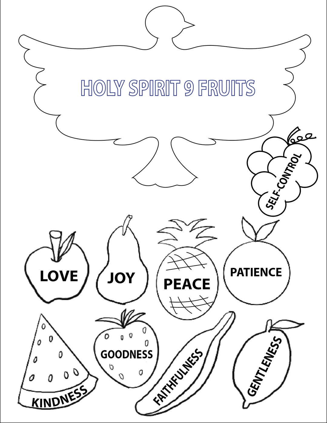 Holy Spirit 9 Fruits Bible Paper Craft - Etsy