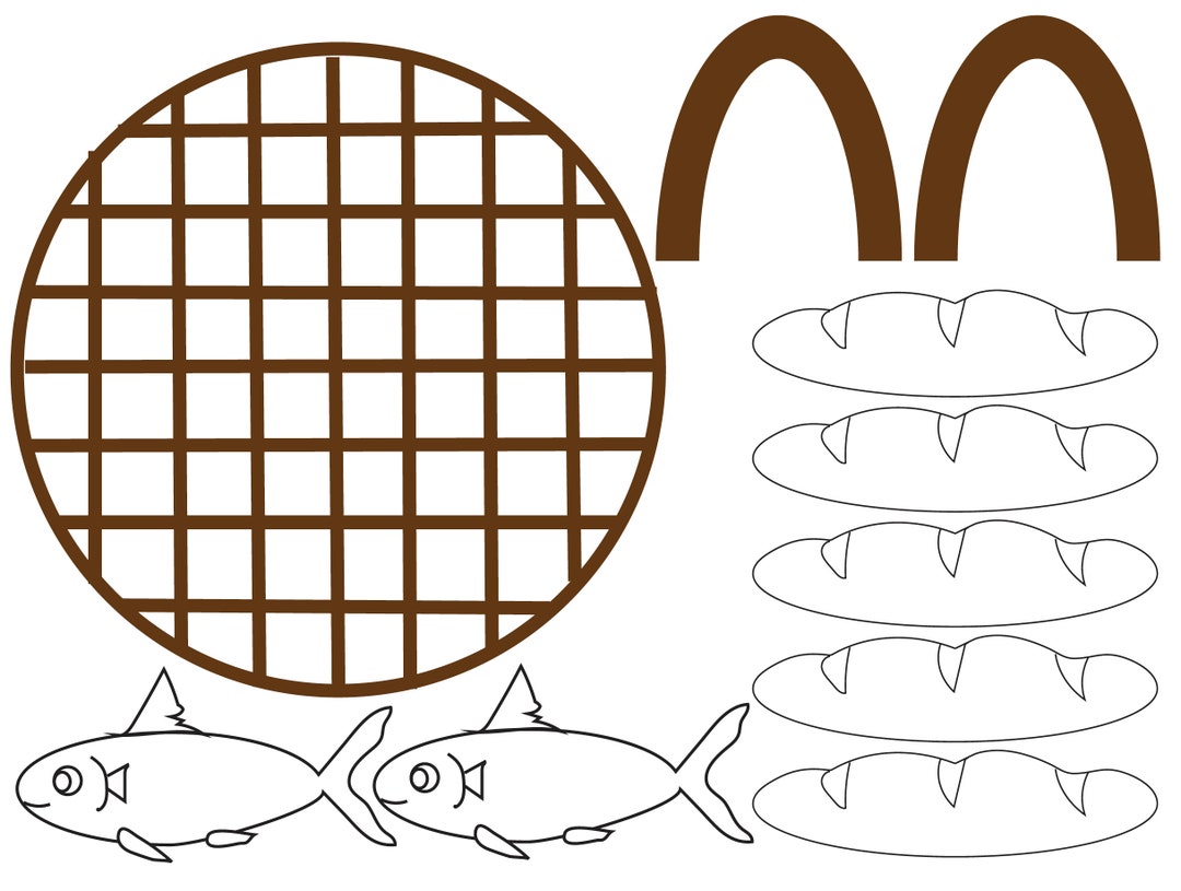5 Loaves and 2 Fishes Bible Paper Craft - Etsy