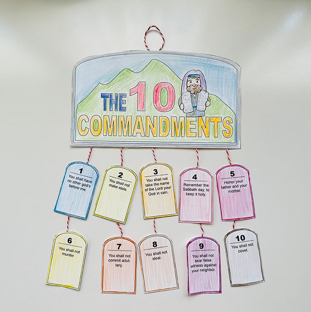 The 10 Commandments in the Bible Paper Craft - Etsy