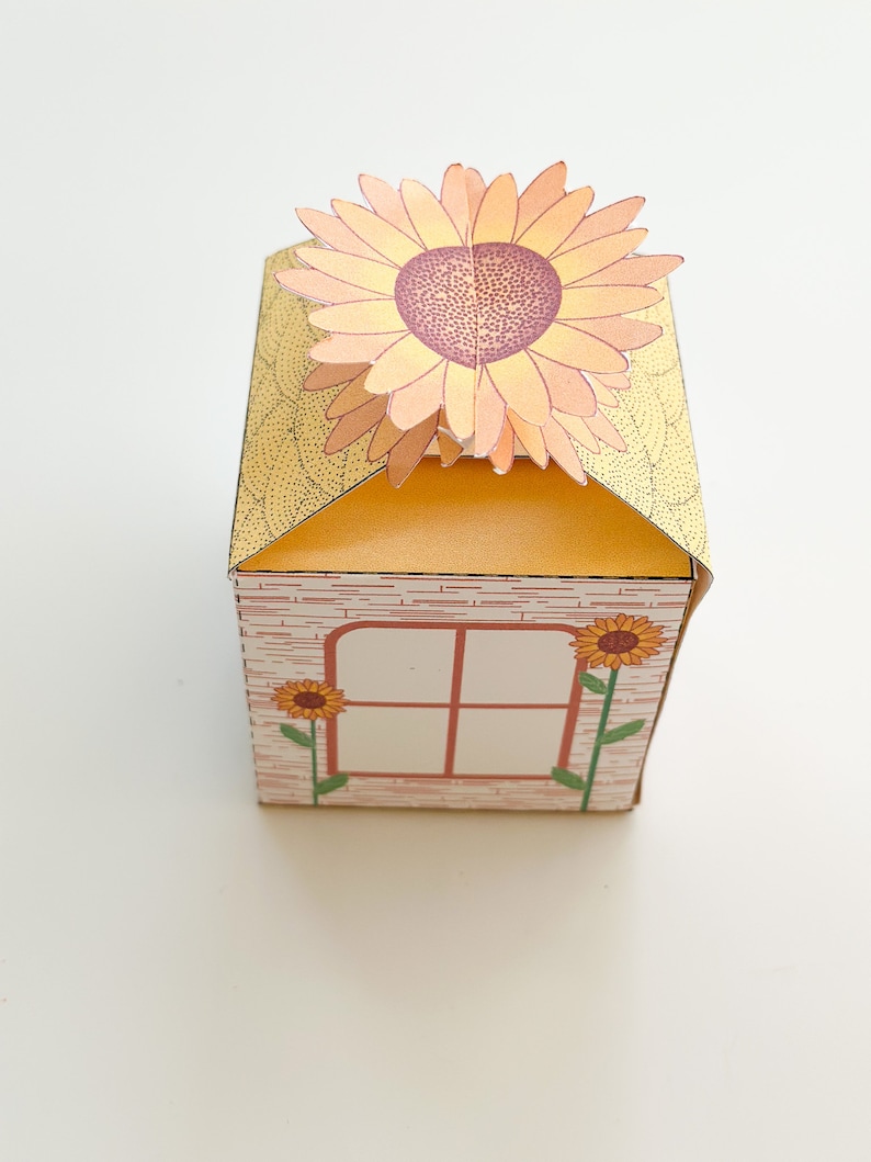 Sunflower Printable Boxpdf File Sunflower Treat or Favor - Etsy