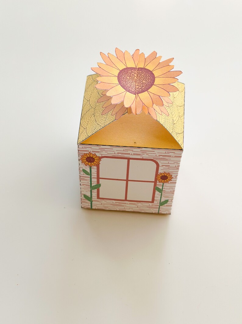 Sunflower Printable Boxpdf File Sunflower Treat or Favor - Etsy