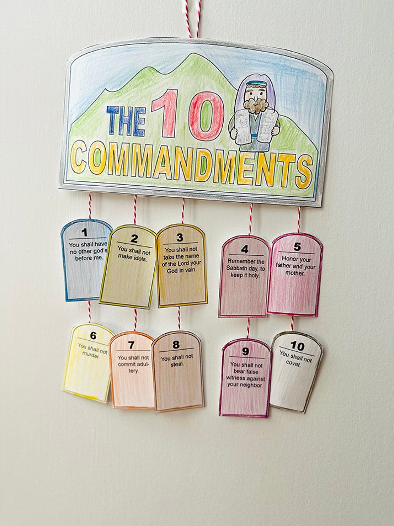 The 10 Commandments in the Bible Paper Craft - Etsy