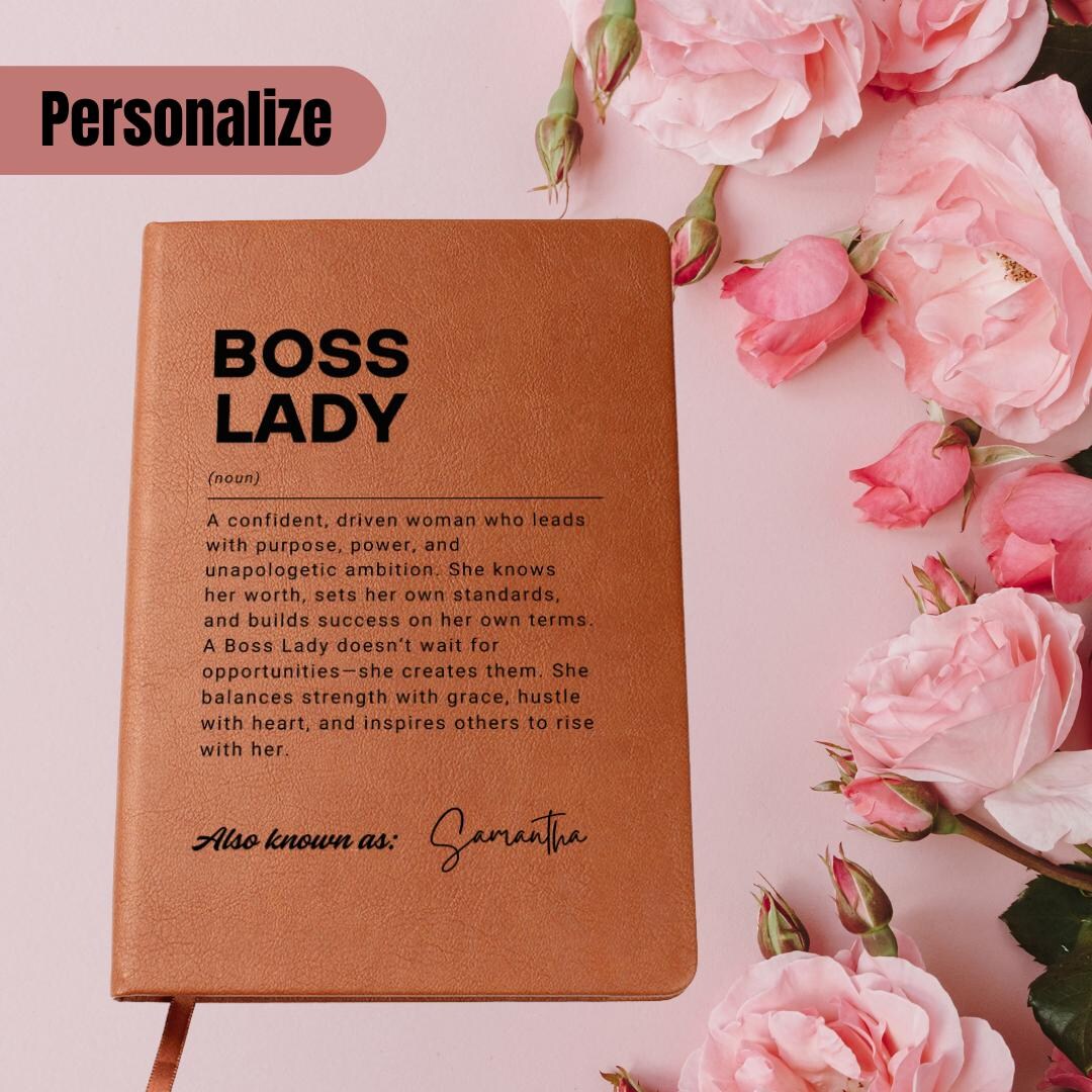 Personalized Vegan Leather Boss Lady Journal – Custom Keepsake - Etsy