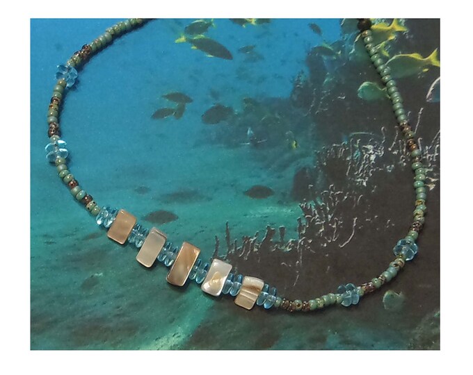 Avatar Inspired Iridescent Mother of Pearl Glass Aqua Disk Seafoam ...