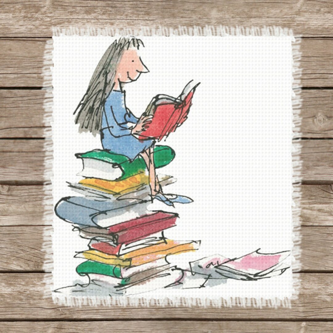 Matilda by Roald Dahl Inspired Image Chart for Cross-stitch - Etsy
