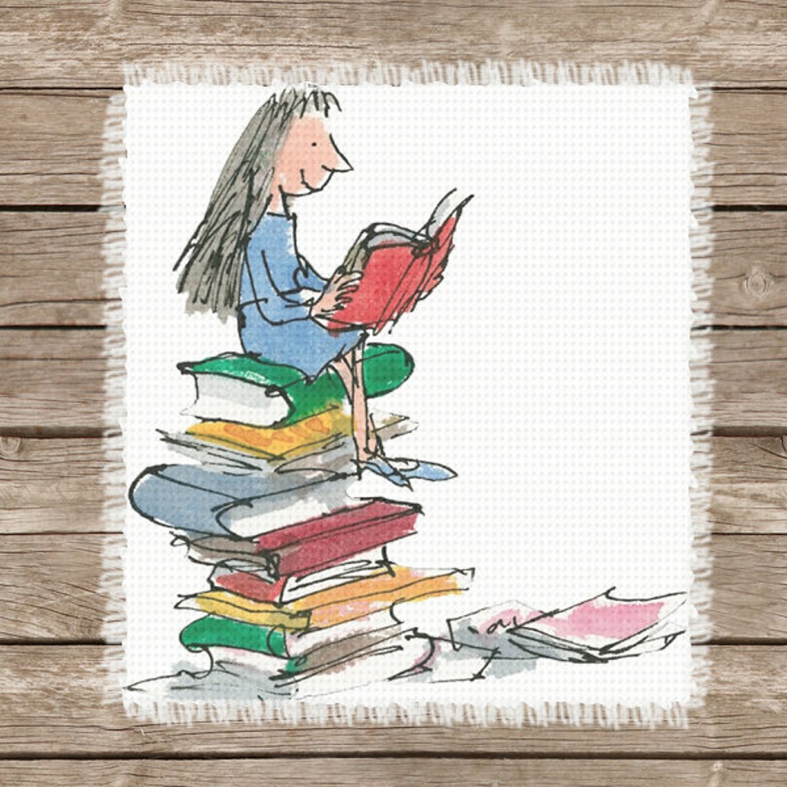 Matilda by Roald Dahl Inspired Image Chart for Cross-stitch - Etsy