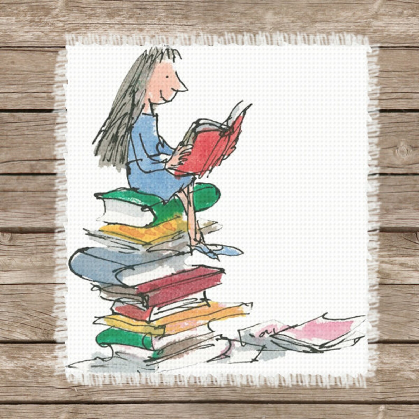 Matilda by Roald Dahl Inspired Image Chart for Cross-stitch - Etsy