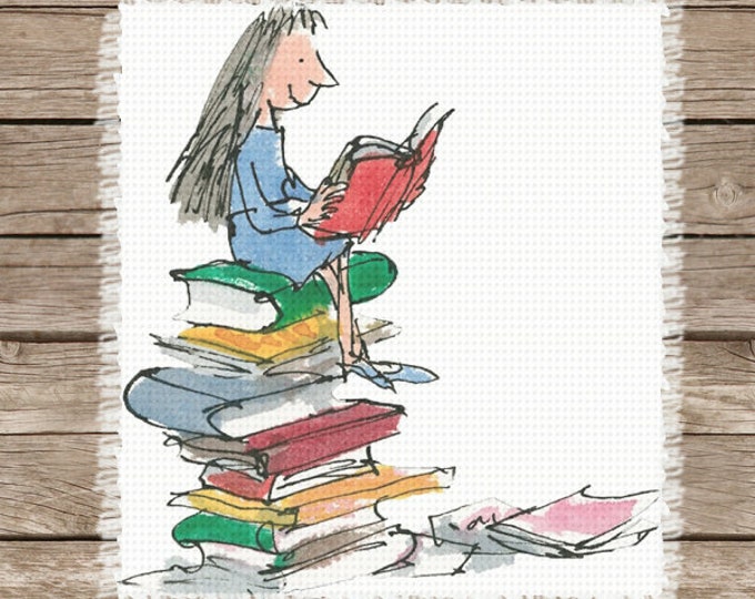 Matilda by Roald Dahl | Inspired Image Chart for Cross-stitch ...