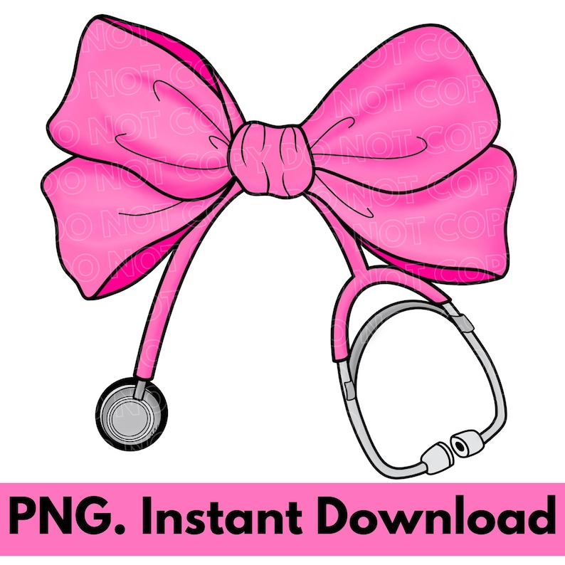 Nurse Bow Png Pink Nurse Bow Png Nurse Png Stethoscope Bow Png Doctor ...