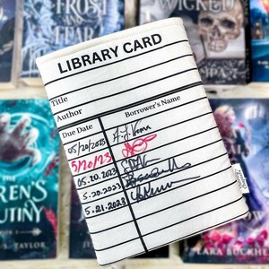 Library Card Book Sleeve, Reading Accessories, Book Lover Gift, Bookish ...