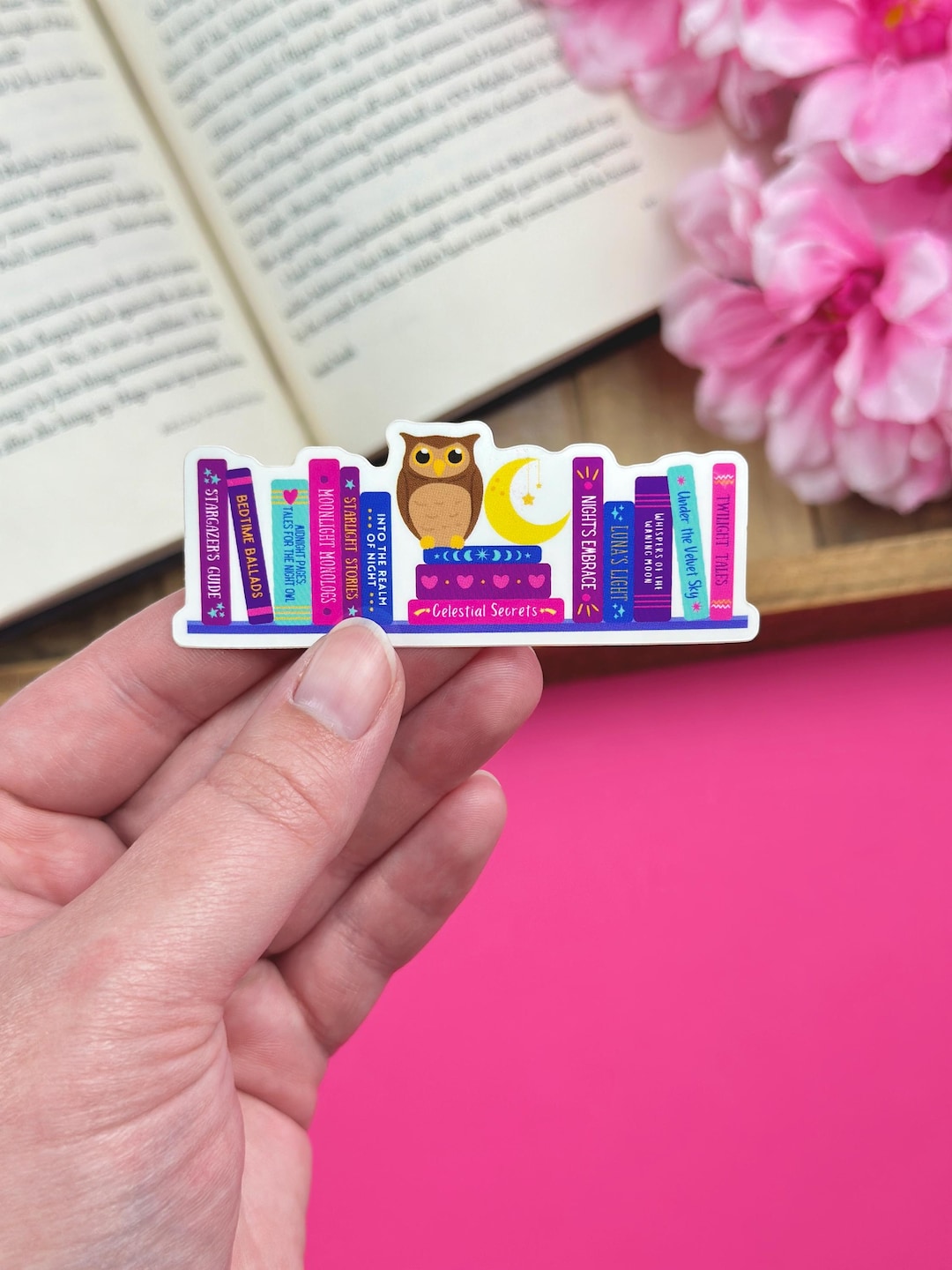 Late Night Reader Vinyl Sticker, Night Owl Sticker for Kindle ...