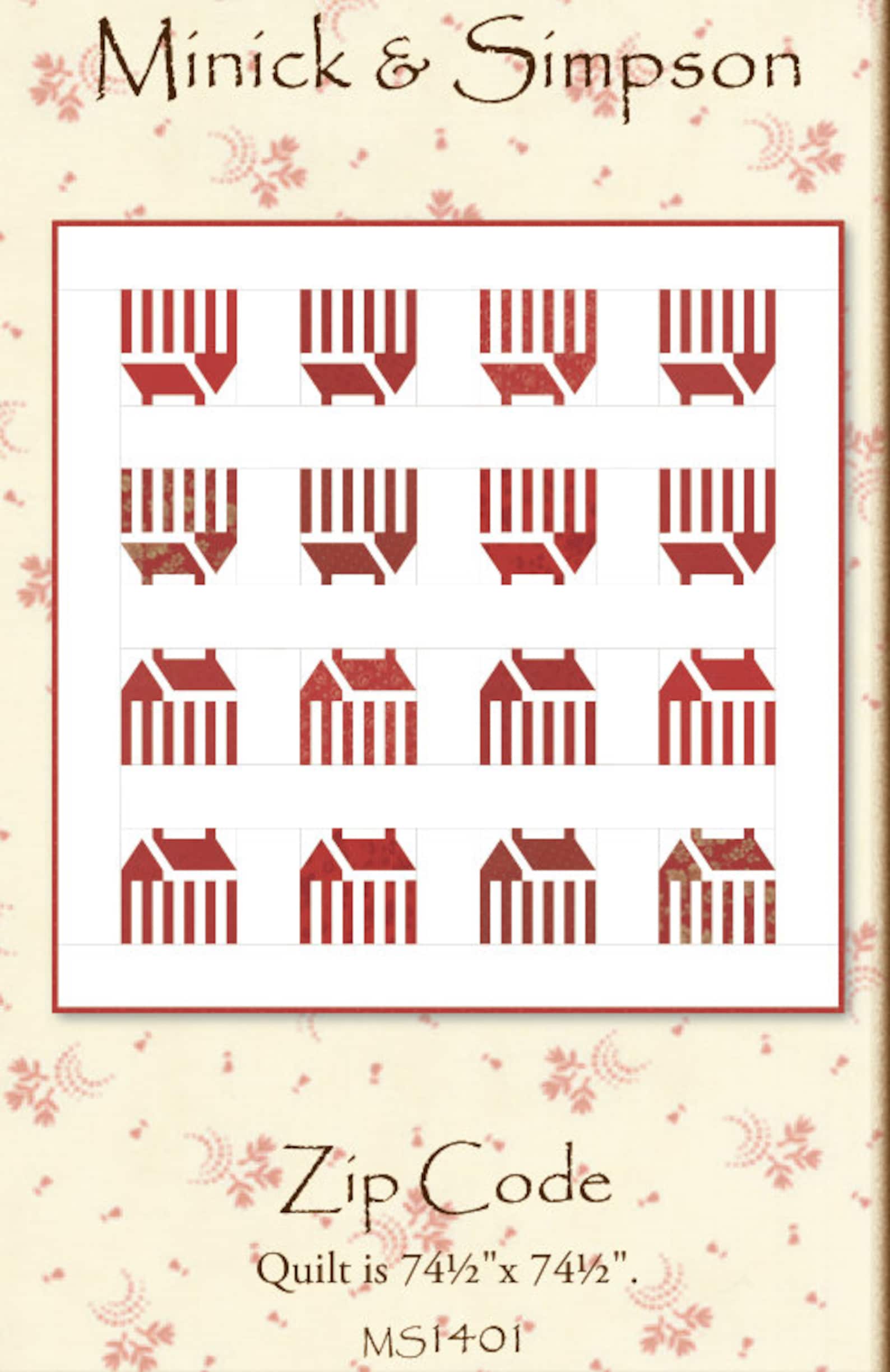 Zip Code Quilt Pattern Designed by Minick and Simpson - Download - Etsy
