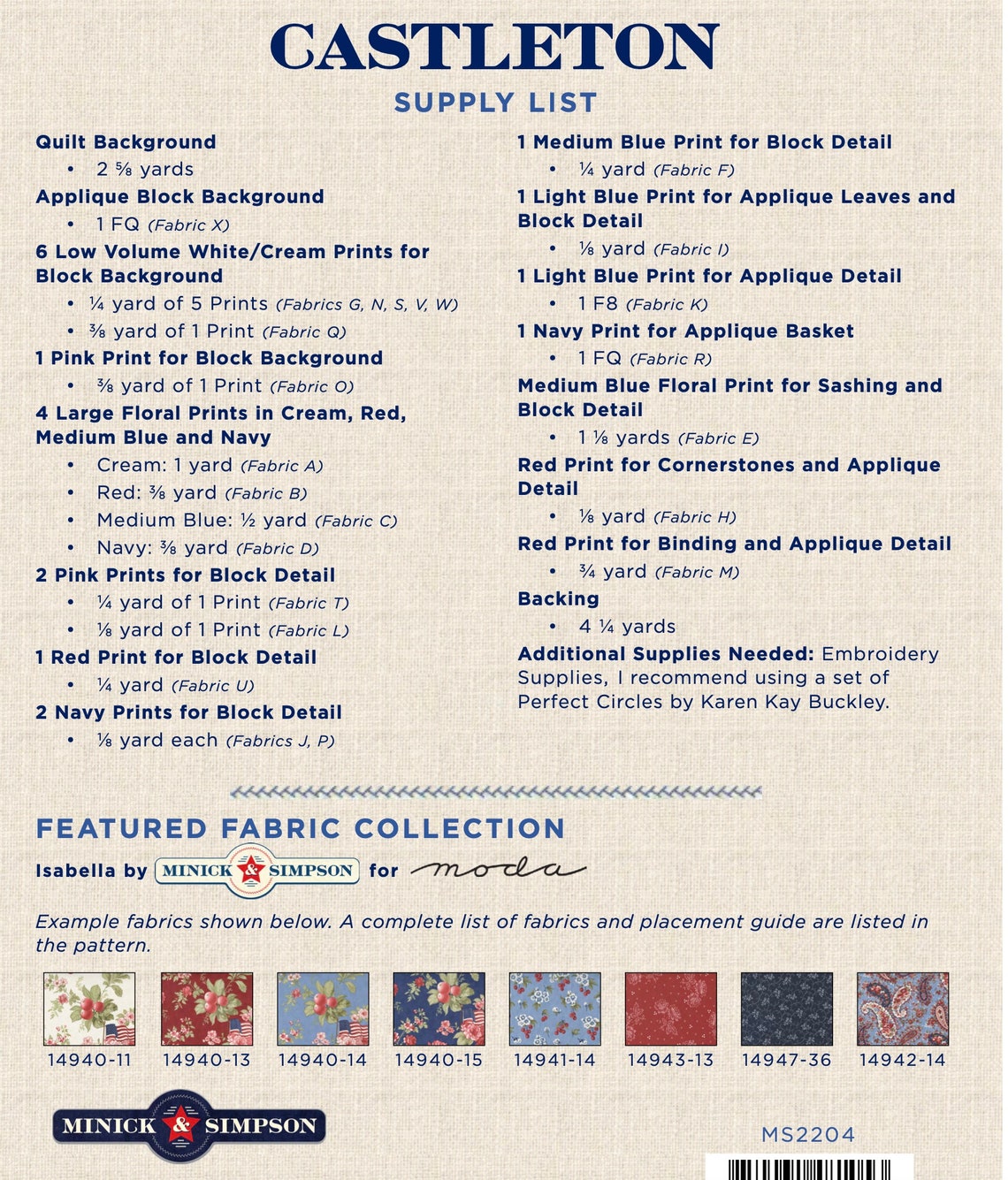 Castleton Quilt Pattern - Etsy