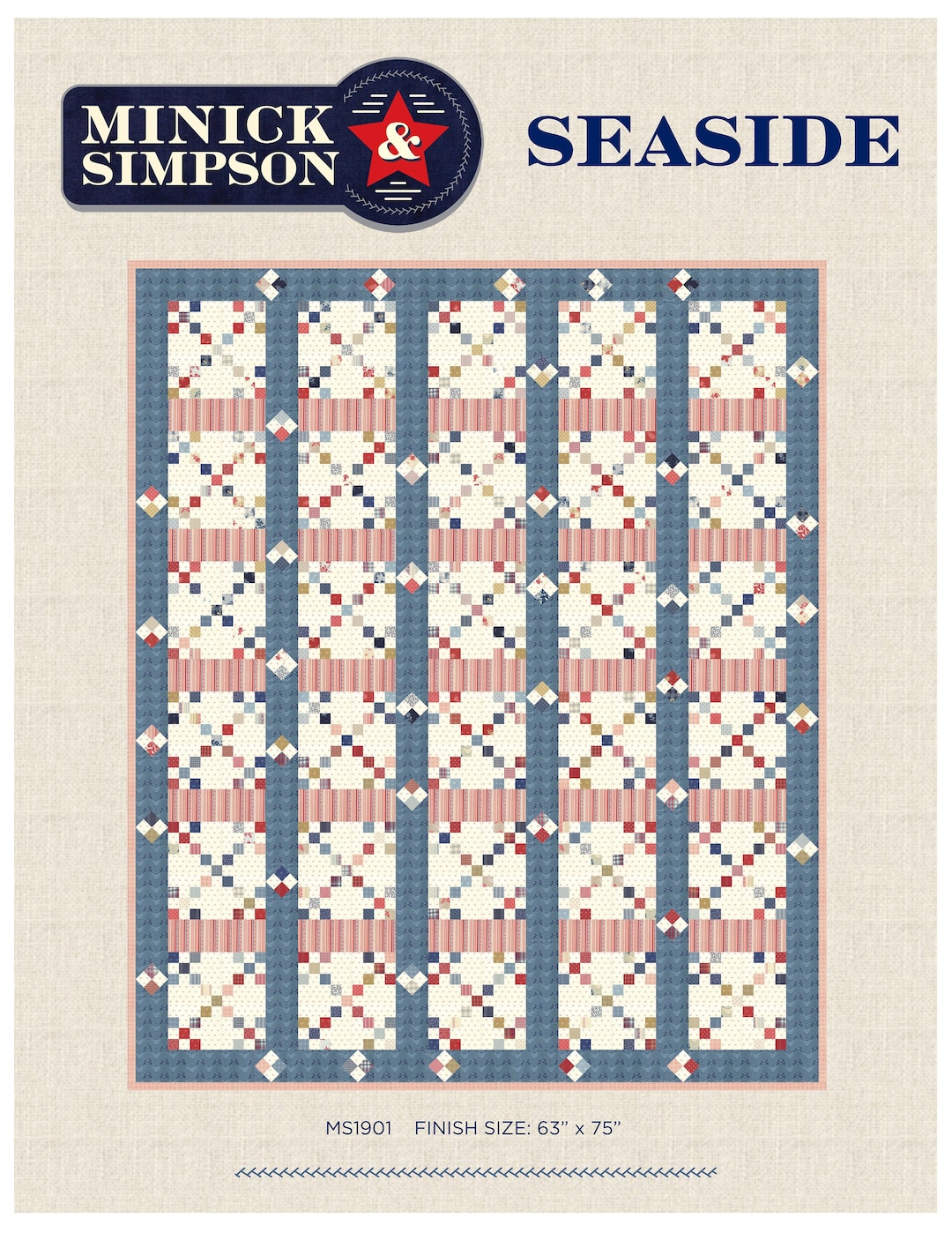 Seaside - Quilt Pattern by Minick and Simpson - DOWNLOAD - Etsy