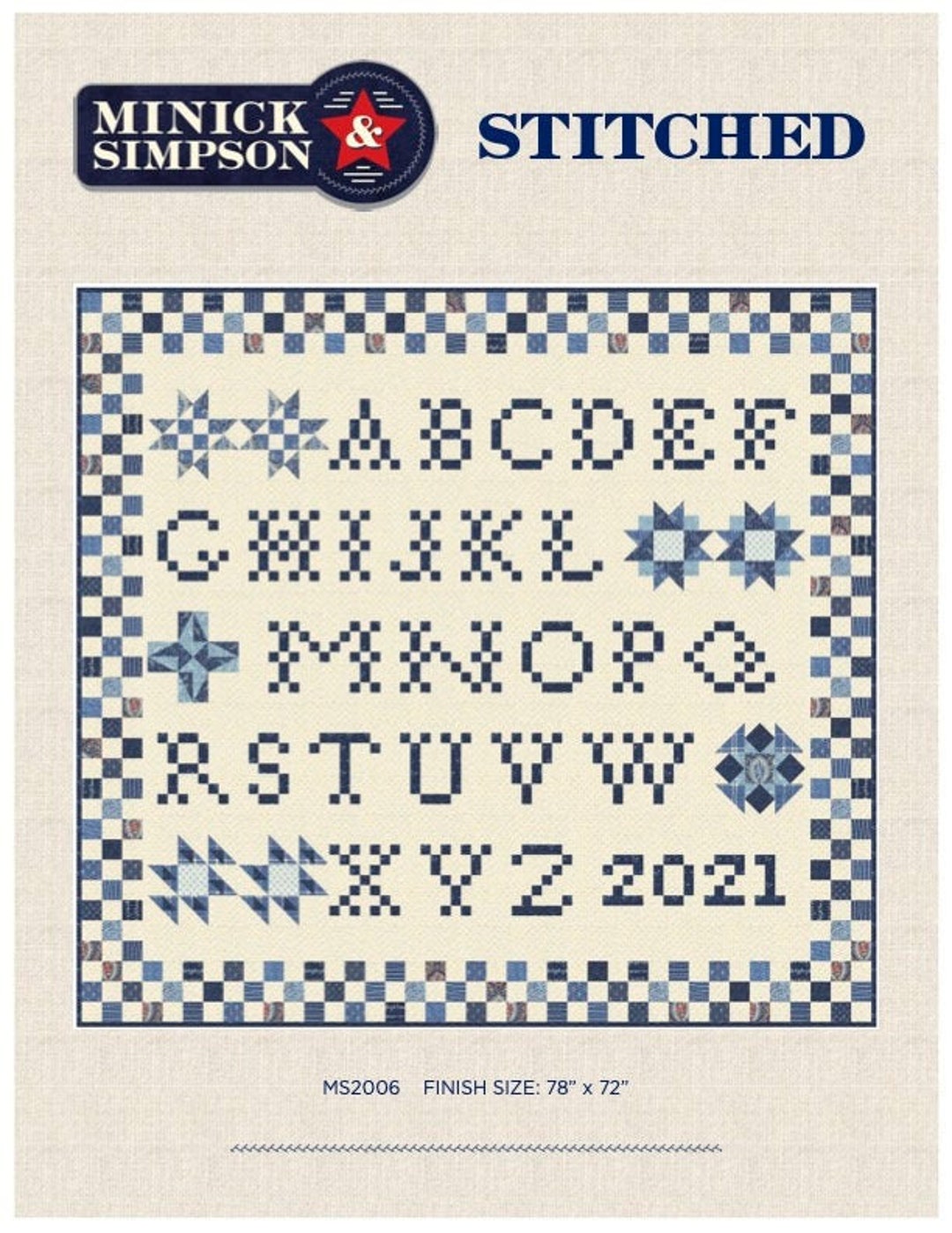 Stitched - Quilt Pattern by Minick and Simpson - DOWNLOAD - Etsy