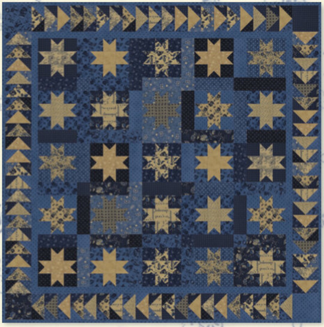 True Blue Quilt Pattern by Minick and Simpson- Download - Etsy