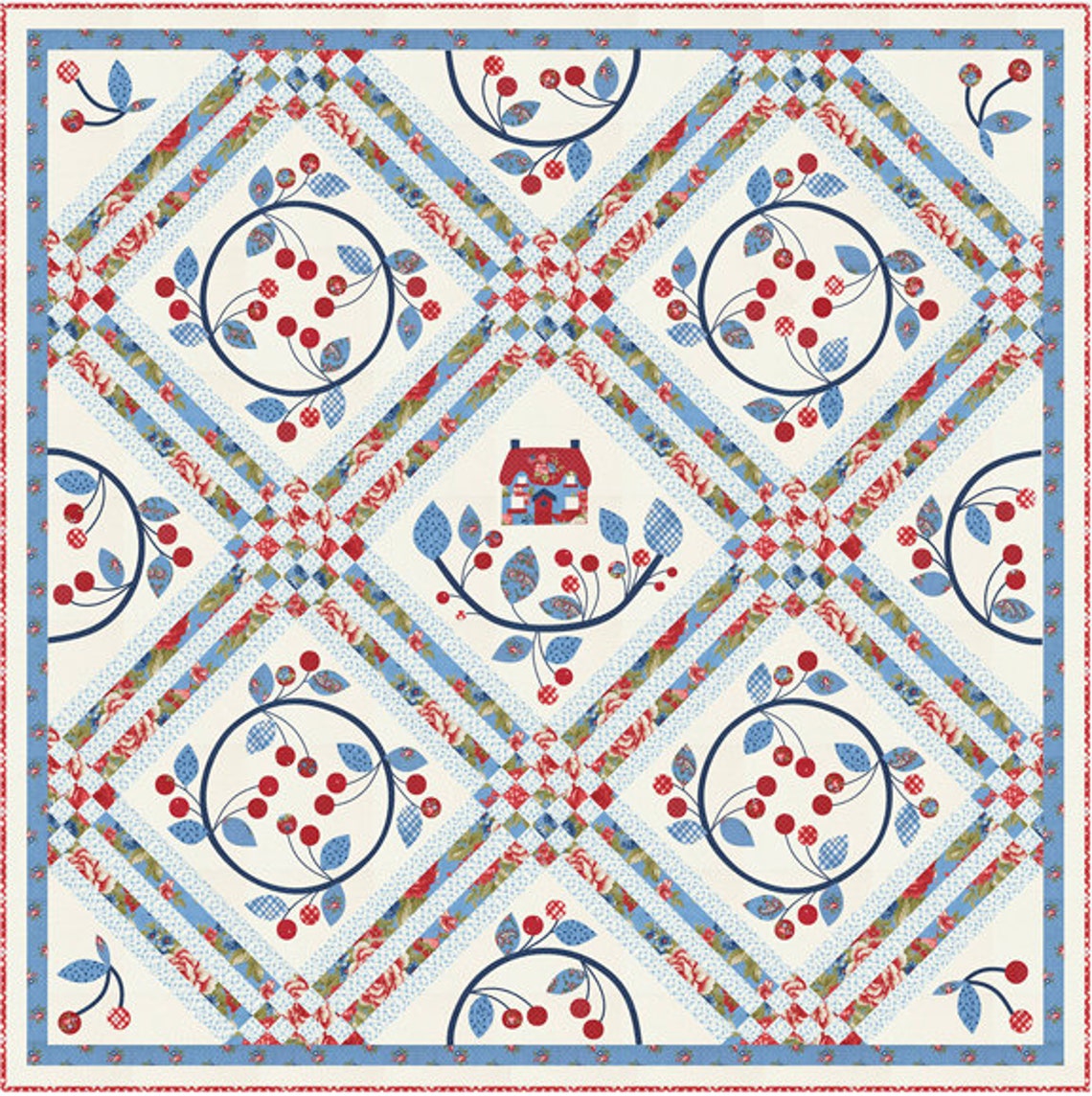 Cherry Wreath Quilt Pattern DOWNLOAD - Etsy