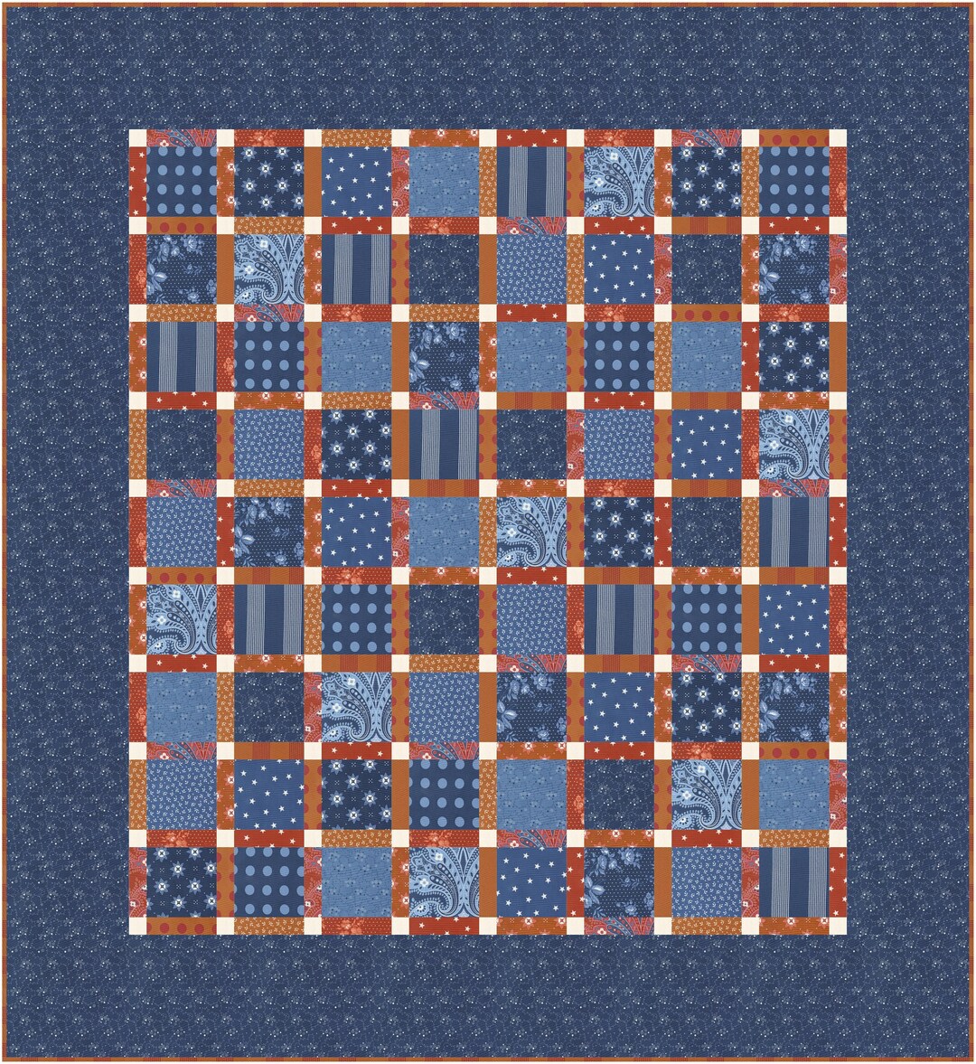 Graphic Quilt Kit Blue - Etsy