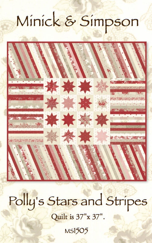 Polly's Stars and Stripes Quilt Pattern by Minick and Simpson - Etsy