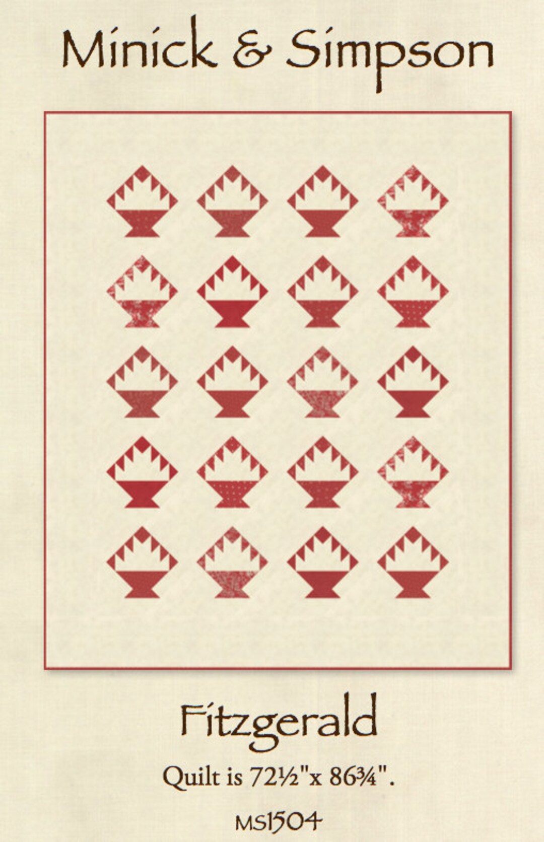 Fitzgerald Quilt Pattern by Minick and Simpson - Etsy