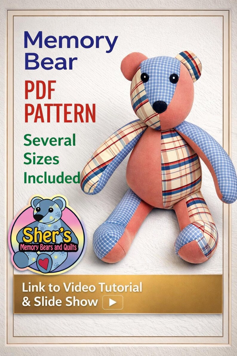 Create Sentimental Keepsakes With Our Printable Memory Bear Sewing ...