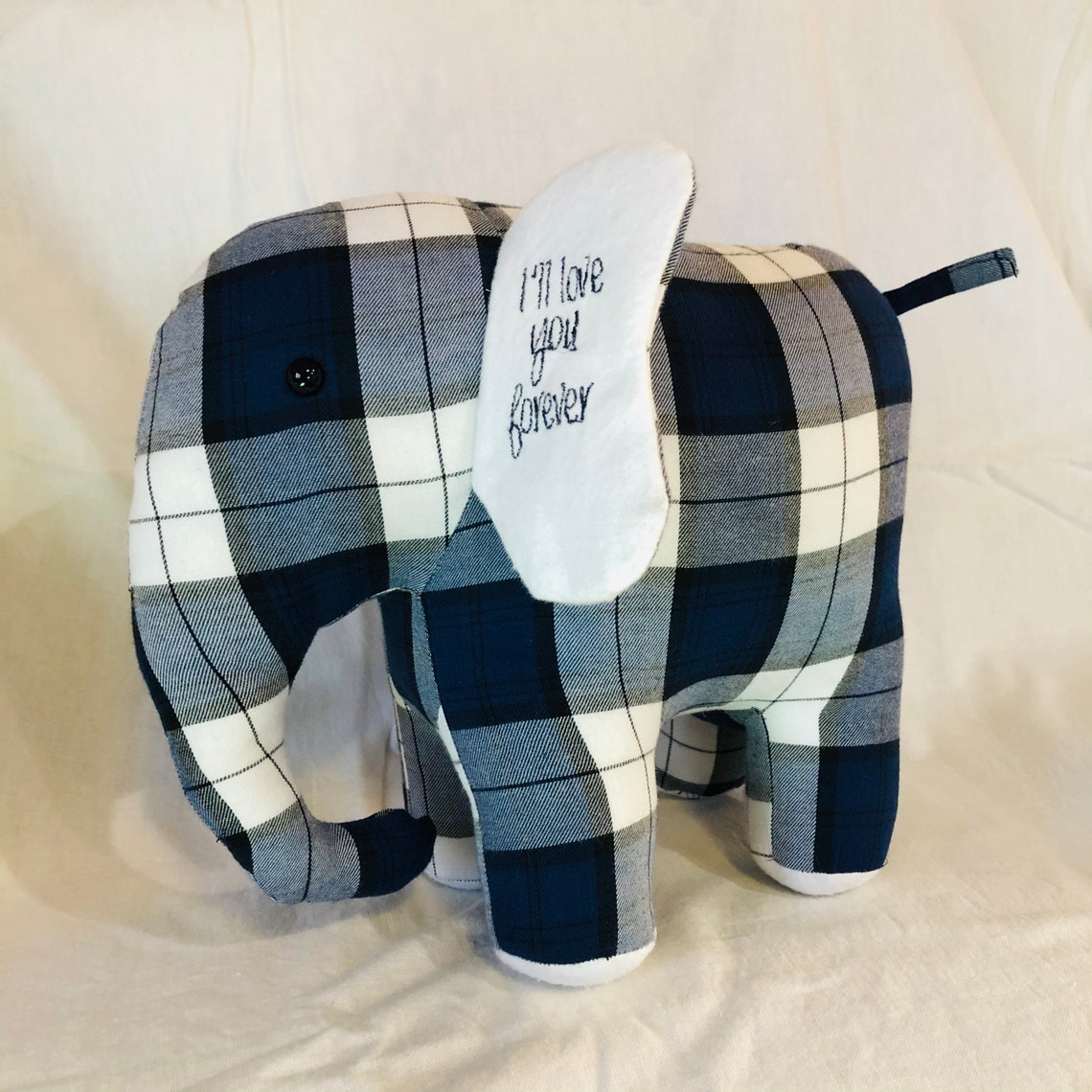 Memory Elephant made from loved ones Clothing. | Etsy