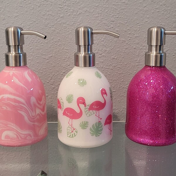 Pink Soap Dispenser - Etsy