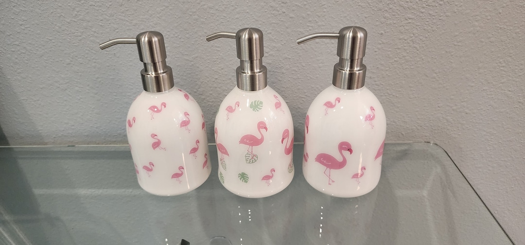Flamingo Soap Dispenser: Resin-coated Lotion Bottle - Etsy
